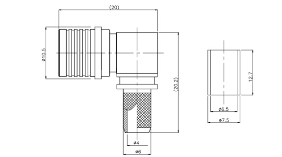 QMA male crimp connector|QMA RG58 connector|QMA LMR240 adaptor